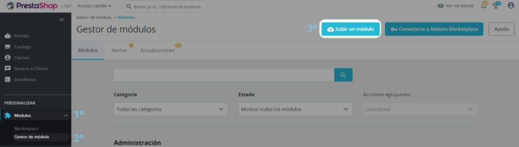 Instalación y configuración de PrestaShop | API - Developers Docs